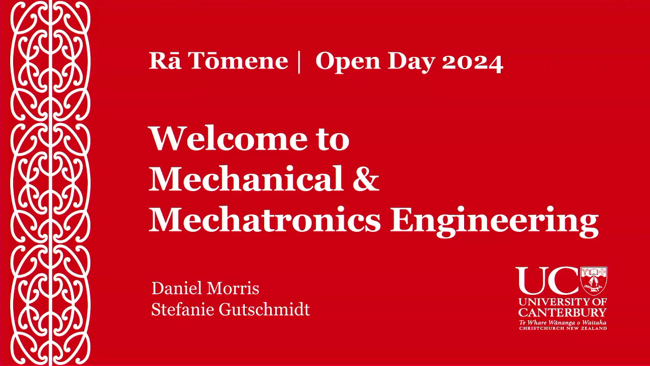 Open Day- Mechanical And Mechatronics Engineering