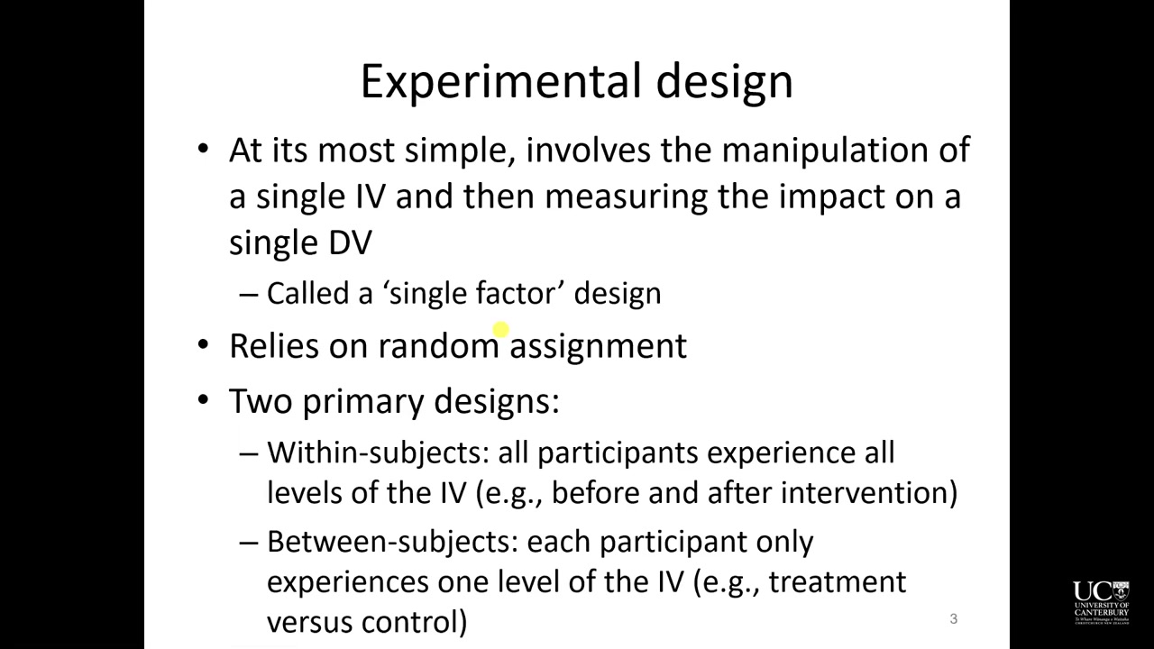 Lecture 13.1 - Within- And Between-subjects Designs